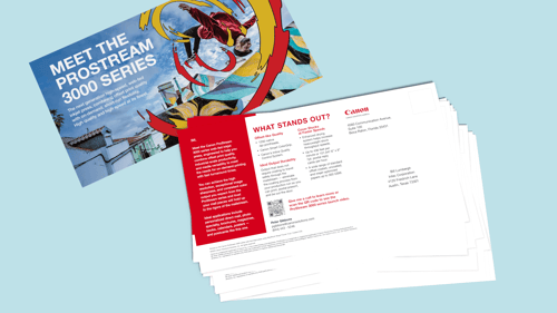 A Bold Postcard to Announce the New Canon ProStream 3000 Series